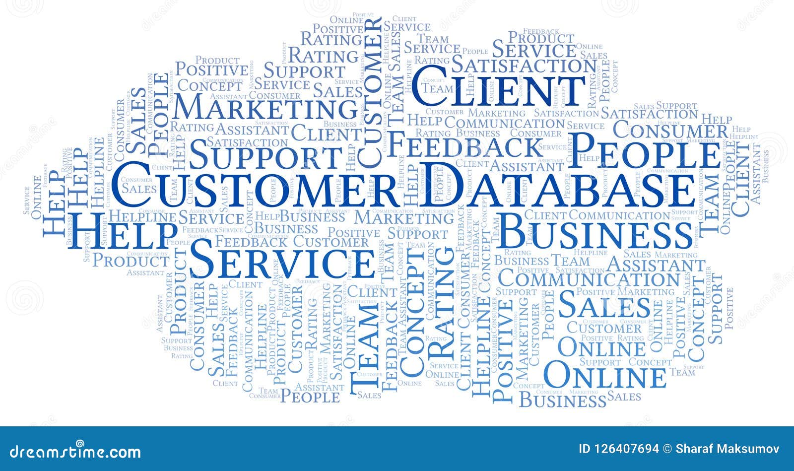 Customer Database Word Cloud. Stock Illustration - Illustration of ...