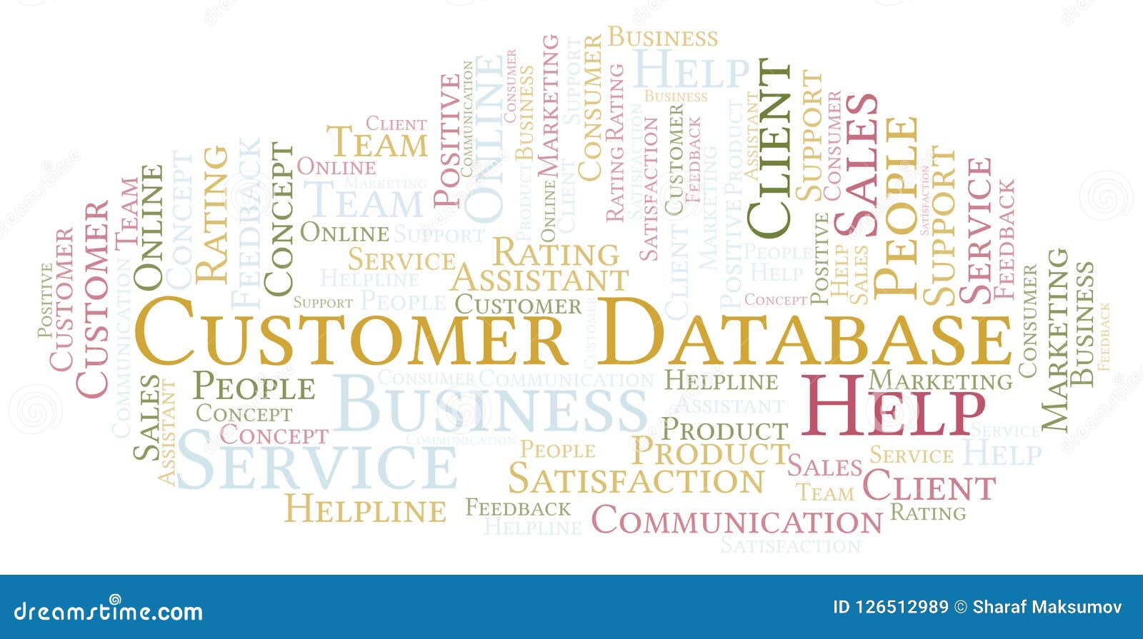 Customer Database Word Cloud. Stock Illustration - Illustration of ...