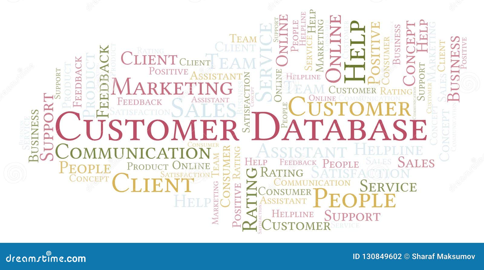 Customer Database Word Cloud. Stock Illustration - Illustration of ...