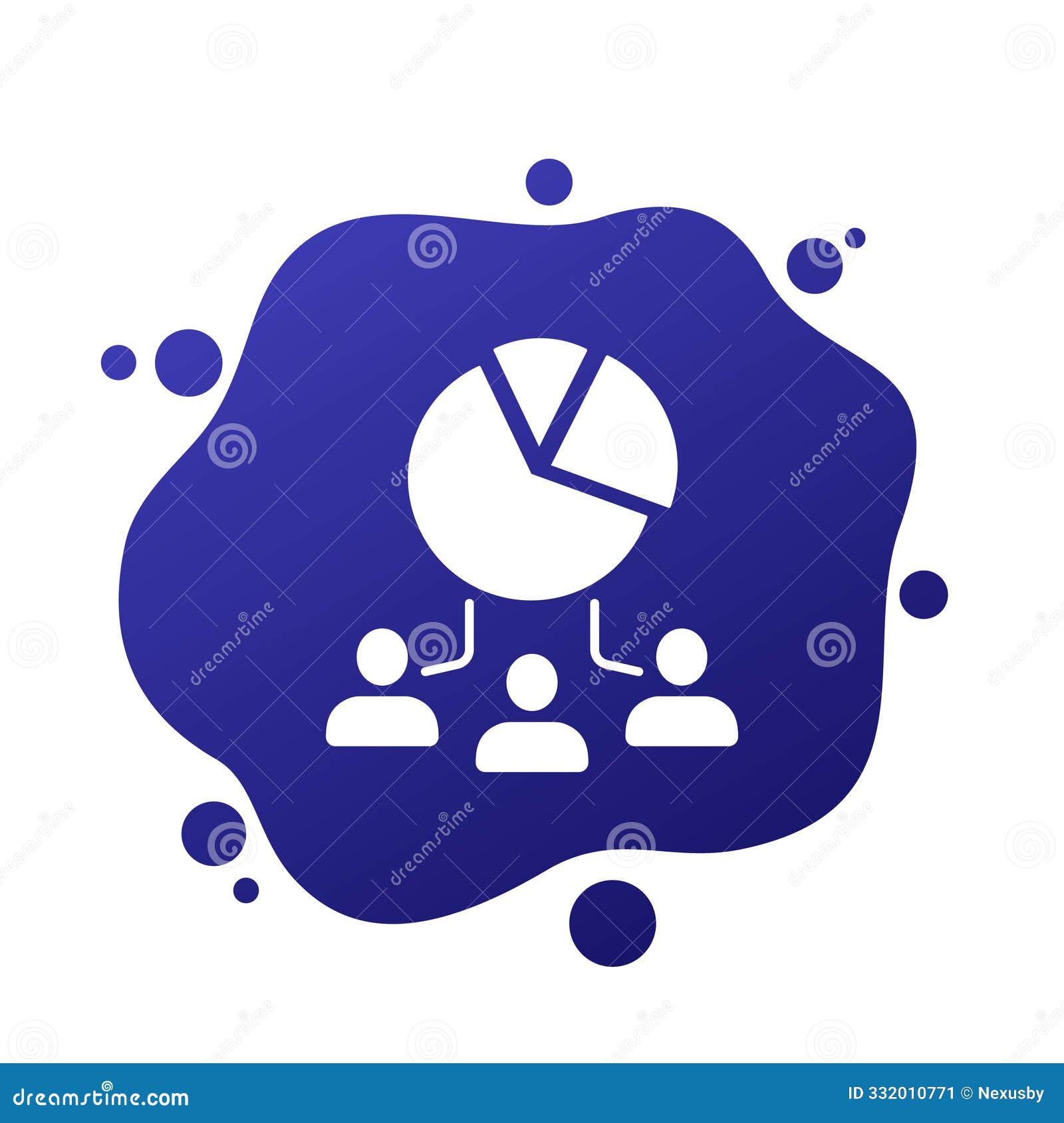 Customer Demographics Icon with a Chart and People Stock Illustration ...