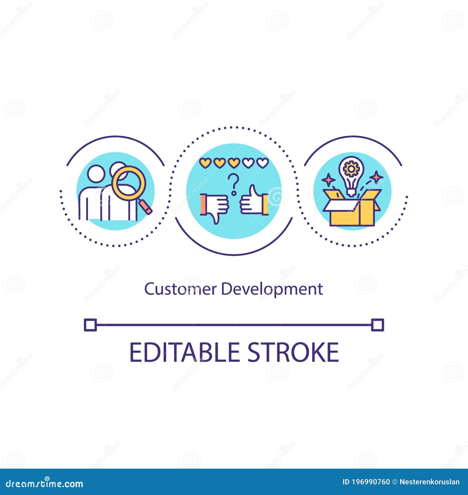 Customer Development Concept Icon Stock Vector - Illustration of ...