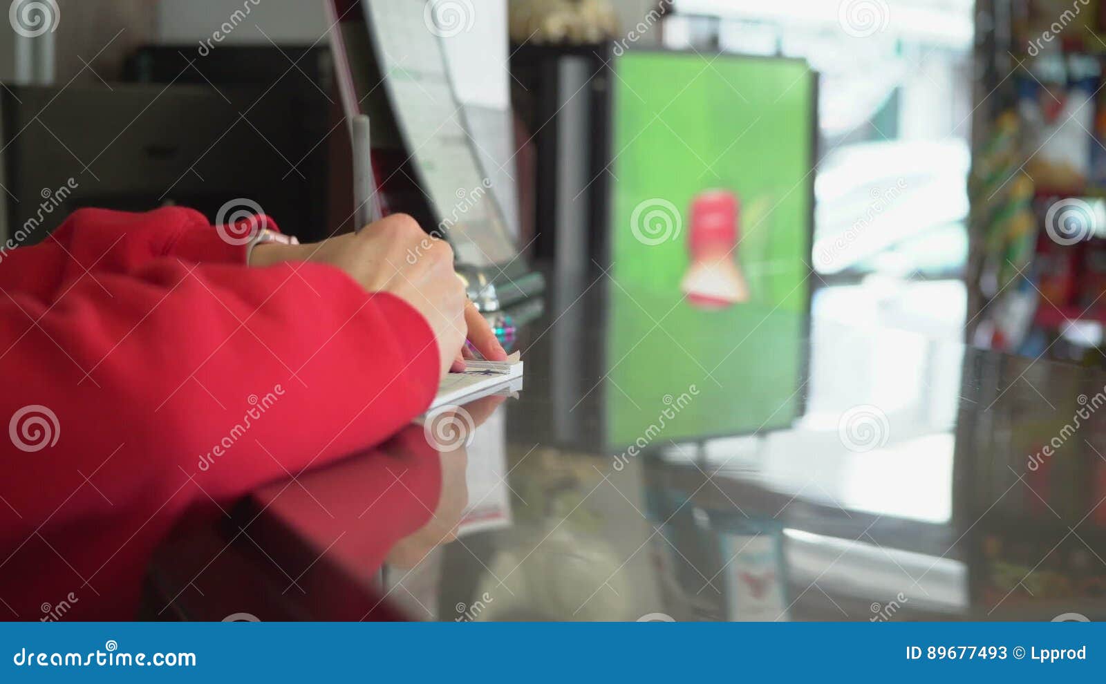 Customer and Employee at Order Counter Stock Video - Video of ...