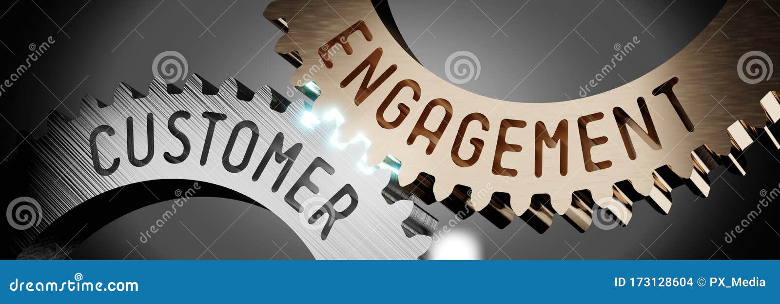 Customer Engagement - Gears Concept Stock Illustration - Illustration ...