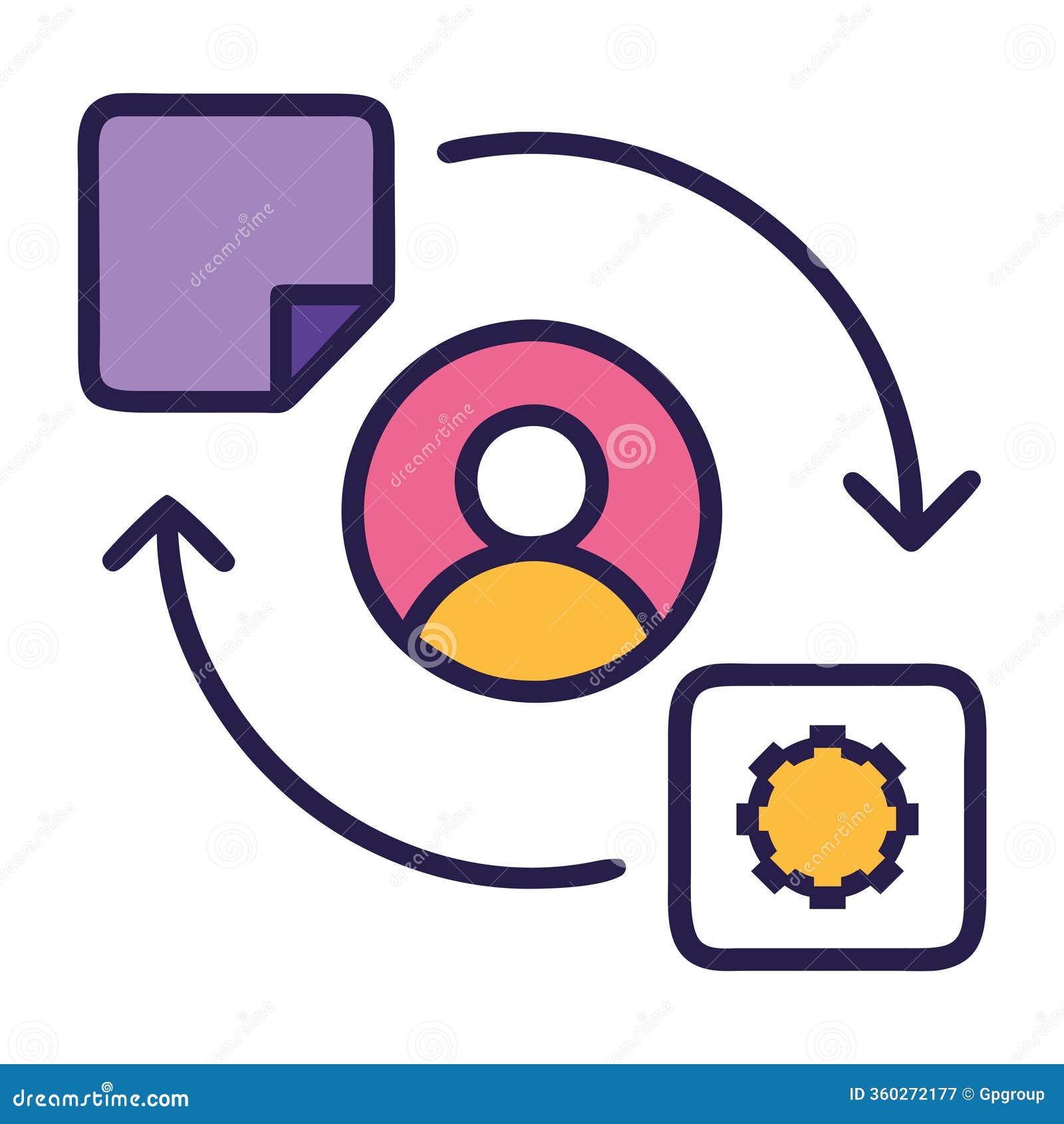 Customer Engagement Icon stock illustration. Illustration of social ...