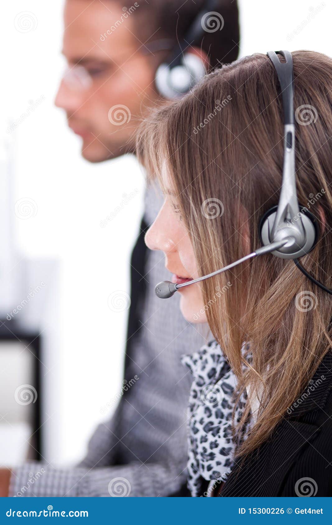 Customer Executives with Headphone Stock Photo - Image of service ...