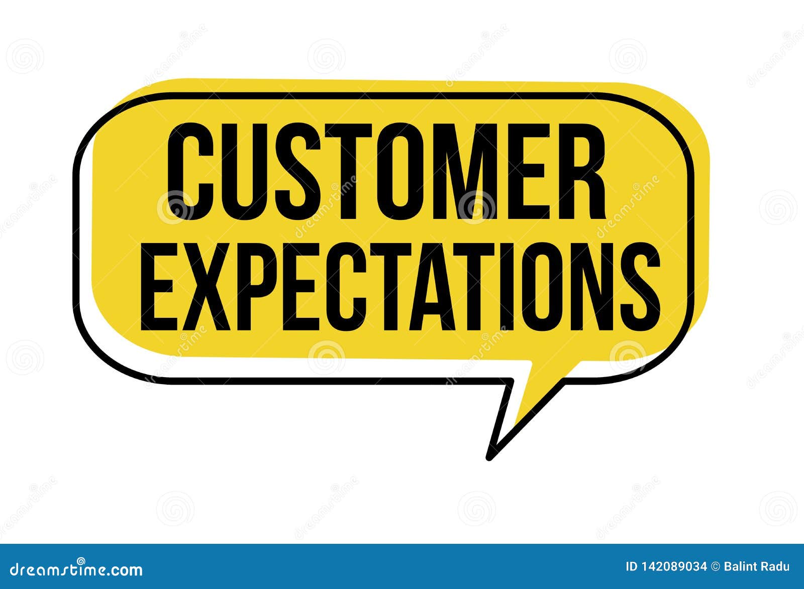 Customer Expectations Speech Bubble Stock Vector - Illustration of ...