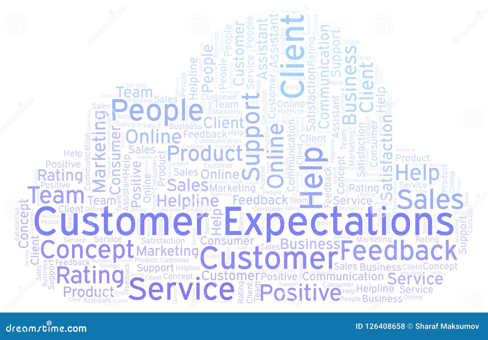 Customer Expectations Word Cloud. Stock Illustration - Illustration of ...