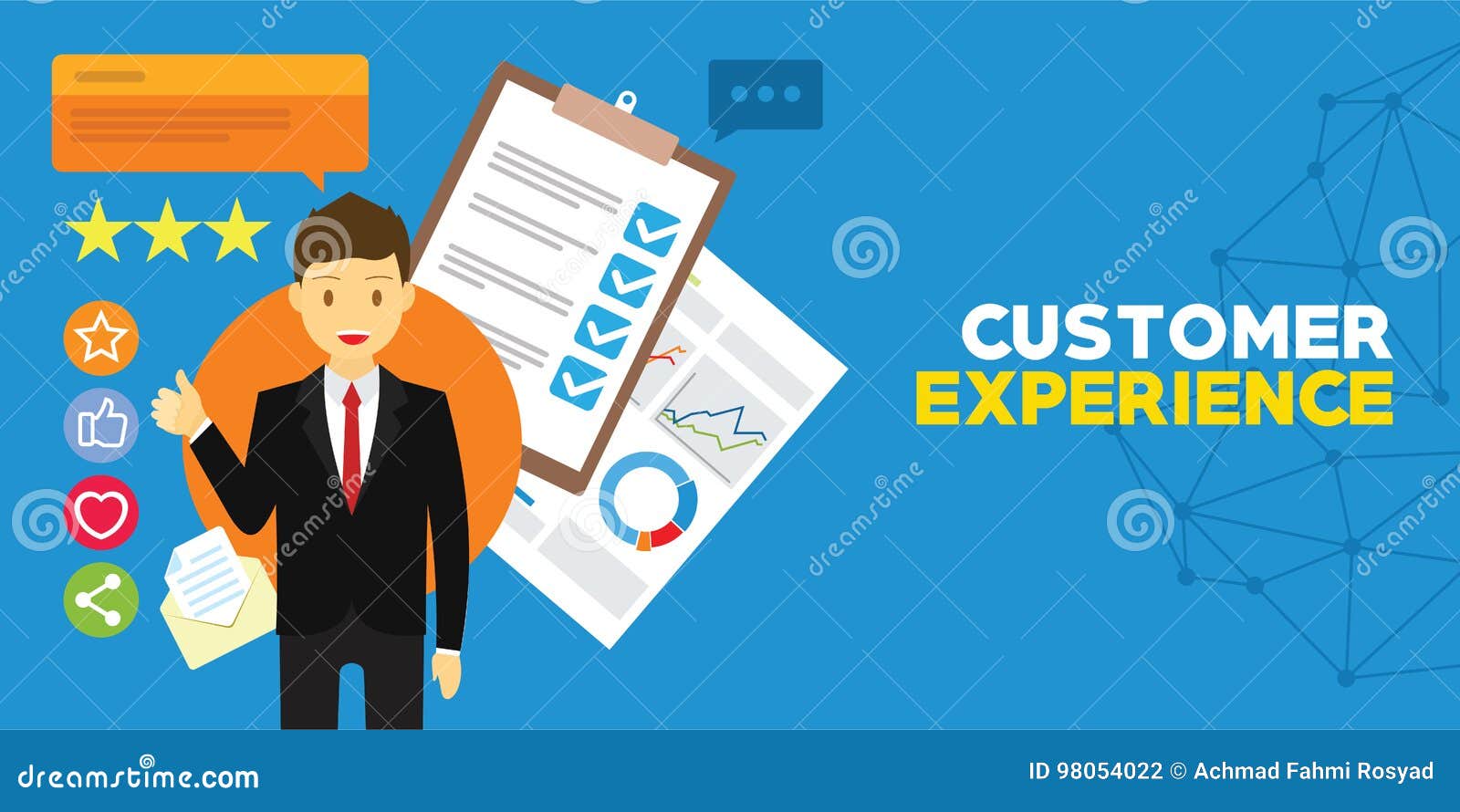 Customer Experience and Client Testimonials Stock Vector - Illustration ...