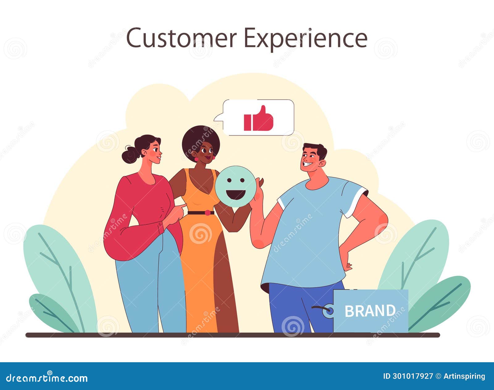 Customer Experience Concept. Flat Vector Illustration Stock Vector ...