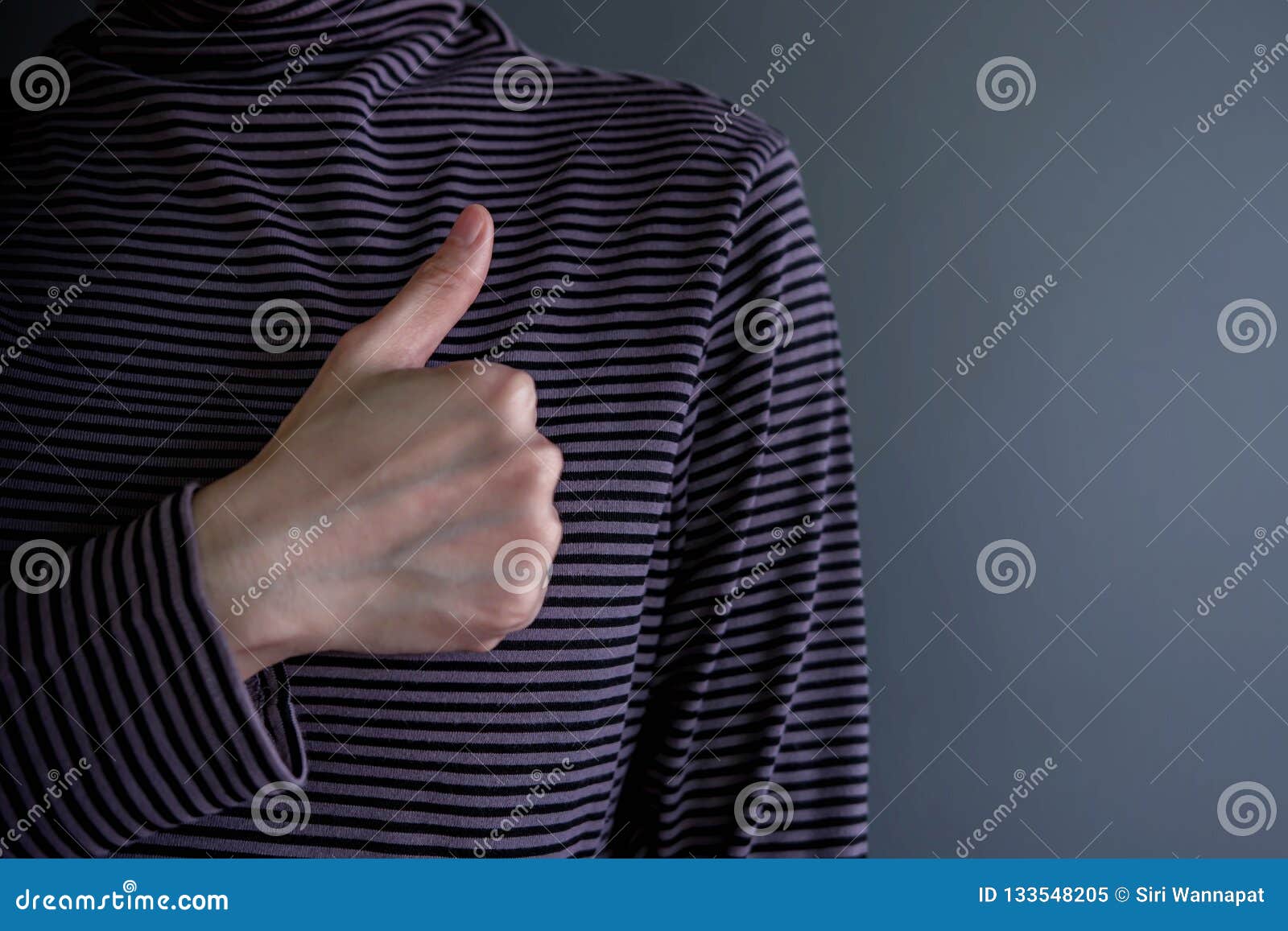 Customer Experience Concept. Happy Client with Thumb Up Stock Image ...