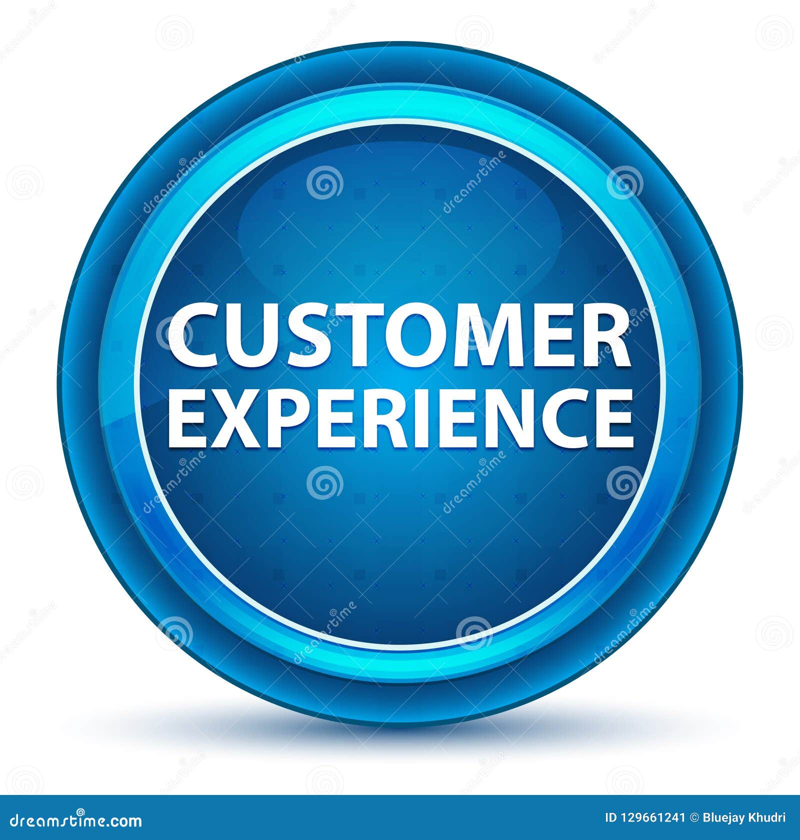 Customer Experience Eyeball Blue Round Button Stock Illustration ...