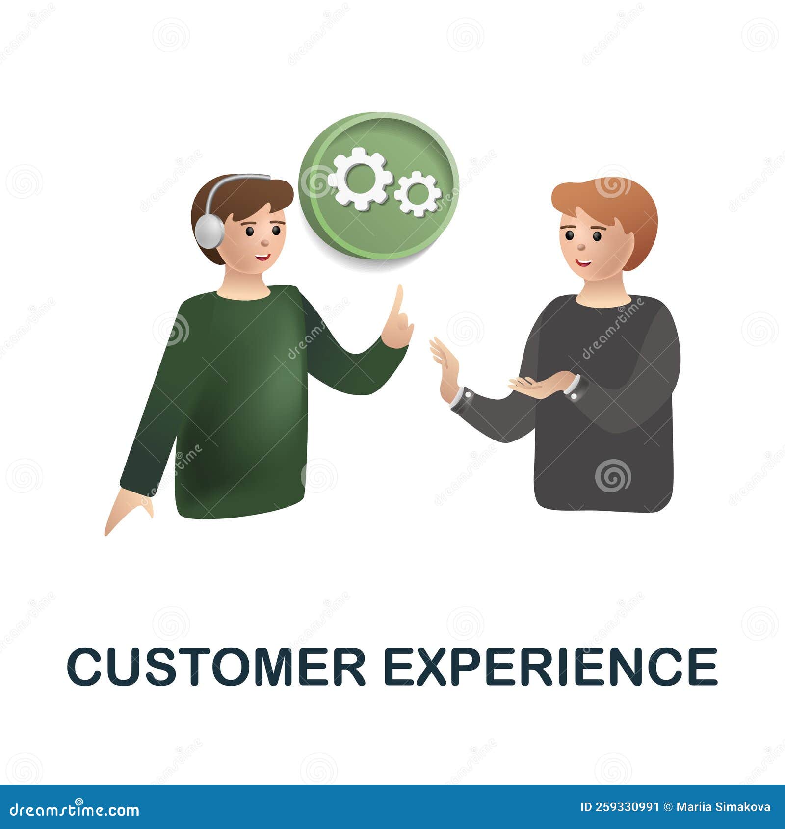 Customer Experience Icon. 3d Illustration from Customer Support ...