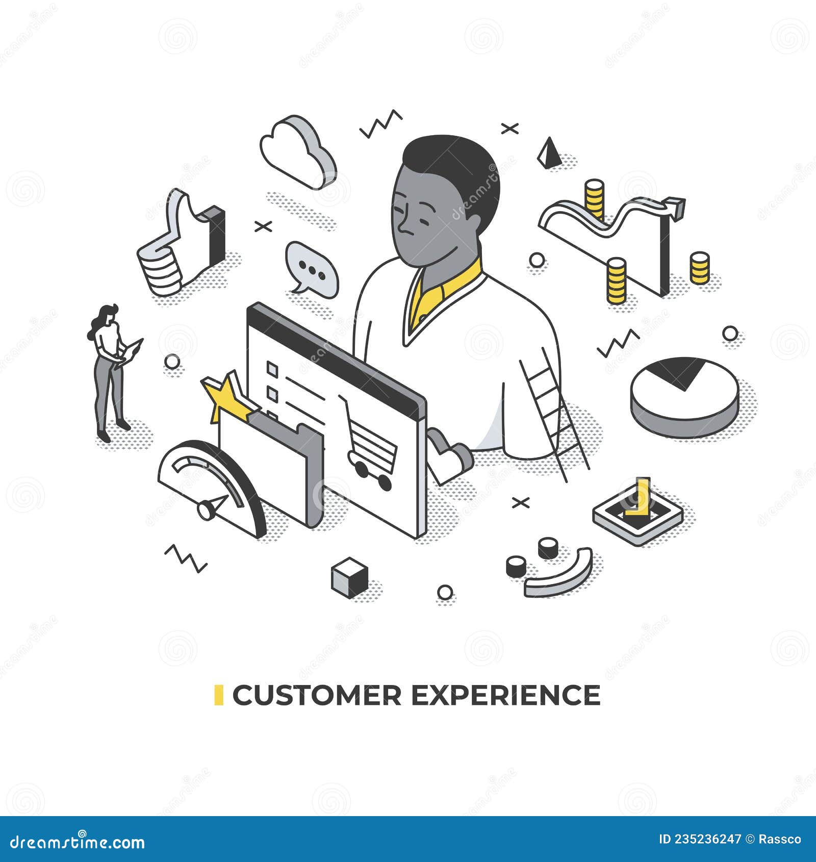 Customer Experience Isometric Illustration Stock Vector - Illustration ... Customer Experience Isometric Illustration Stock Vector - Illustration ...