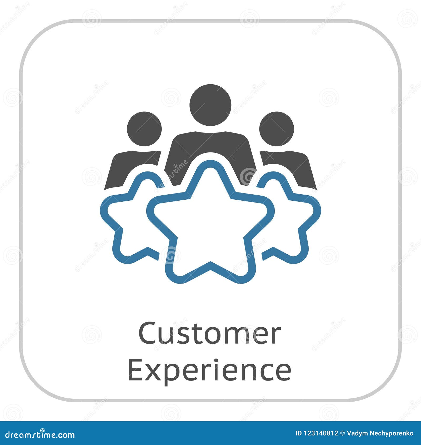 Customer Experience Line Icon. Stock Vector - Illustration of online ...