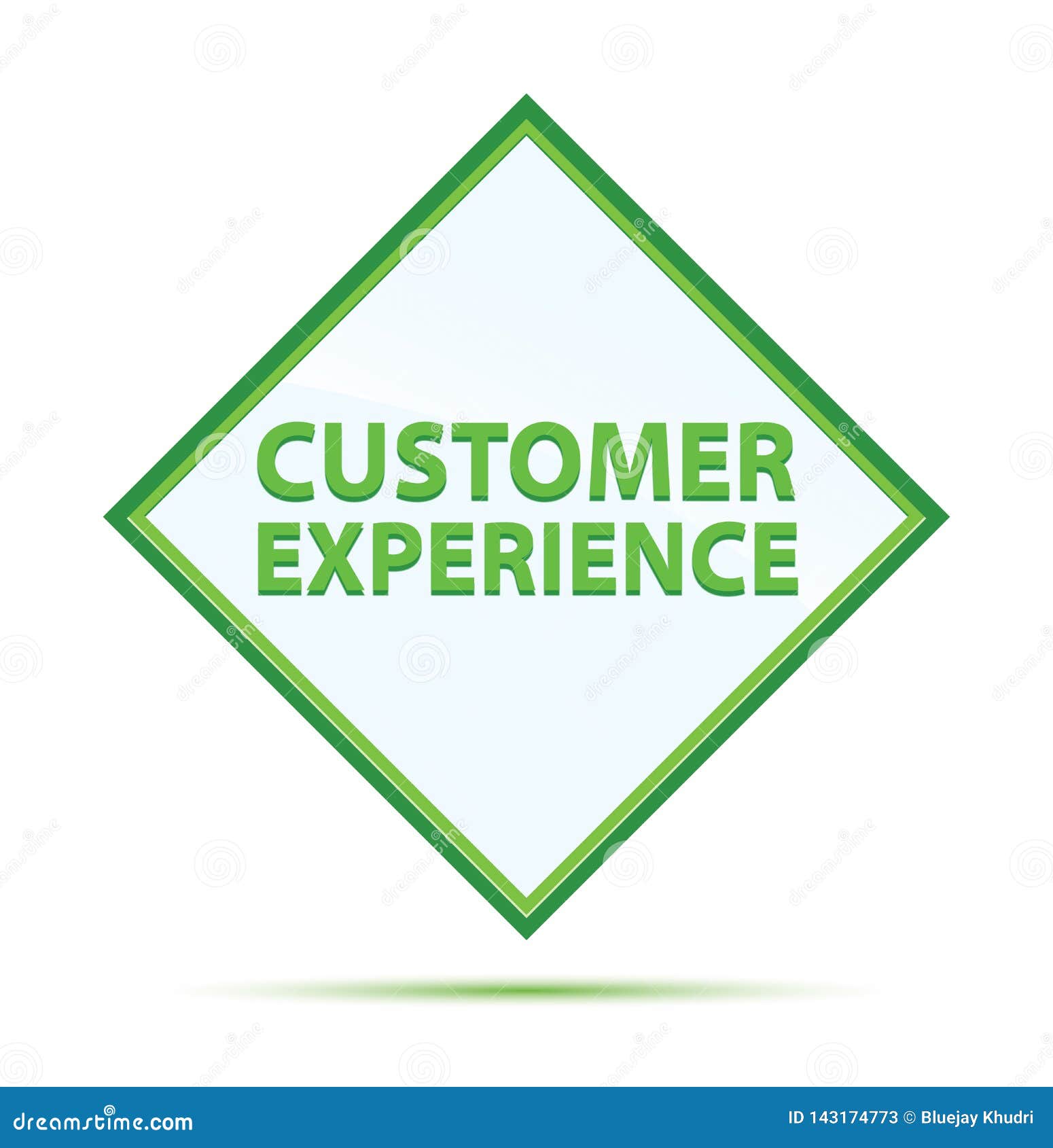 Customer Experience Modern Abstract Green Diamond Button Stock ...