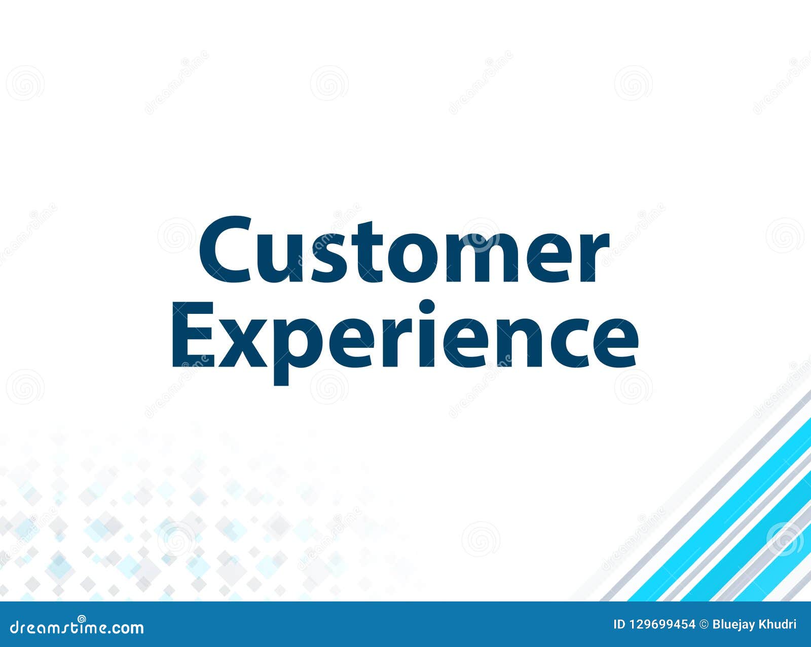 Customer Experience Modern Flat Design Blue Abstract Background Stock ...
