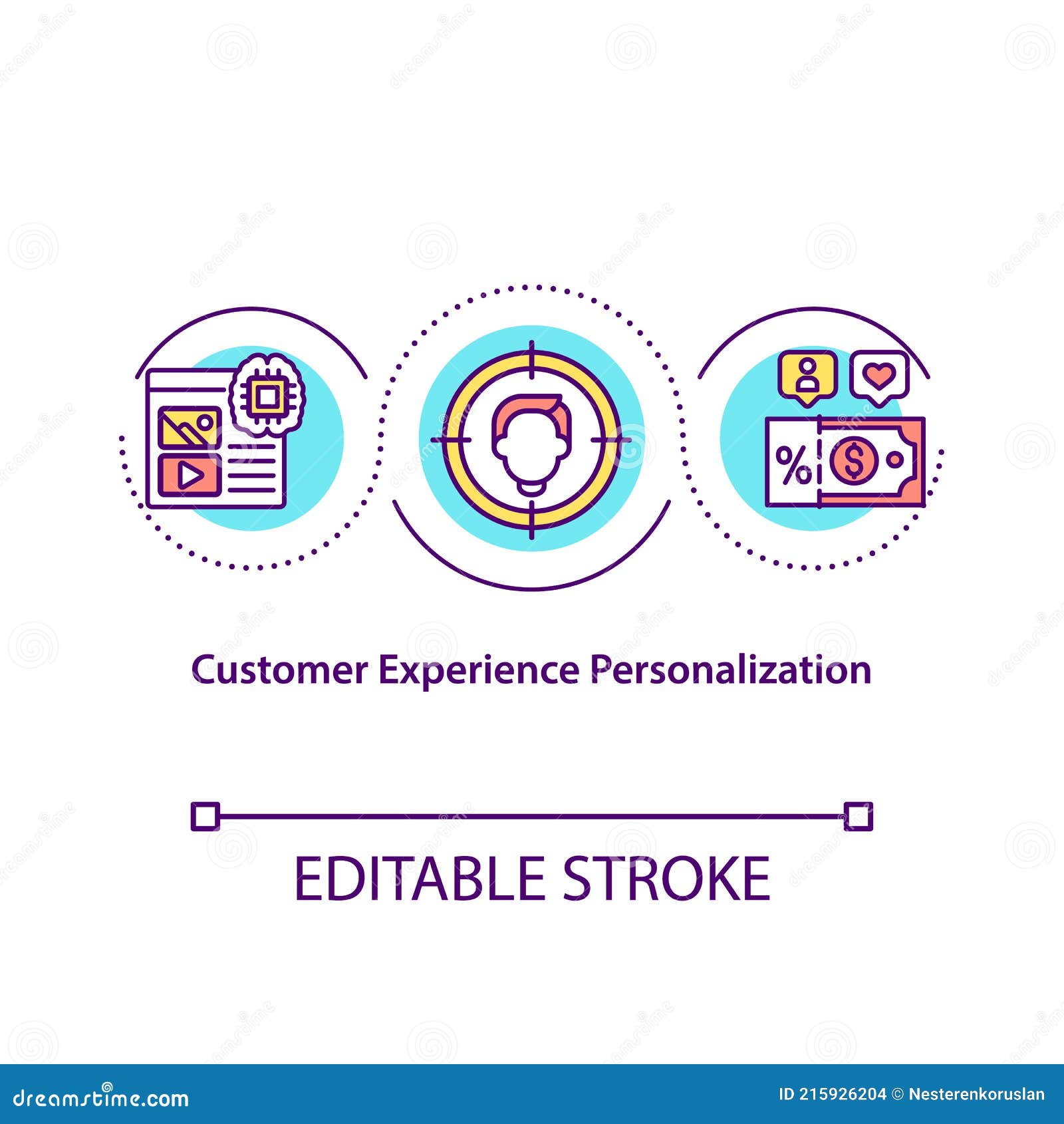 Customer Experience Personalization Concept Icon Stock Vector ...