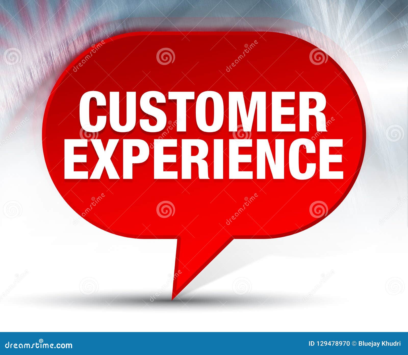 Customer Experience Red Bubble Background Stock Illustration ...