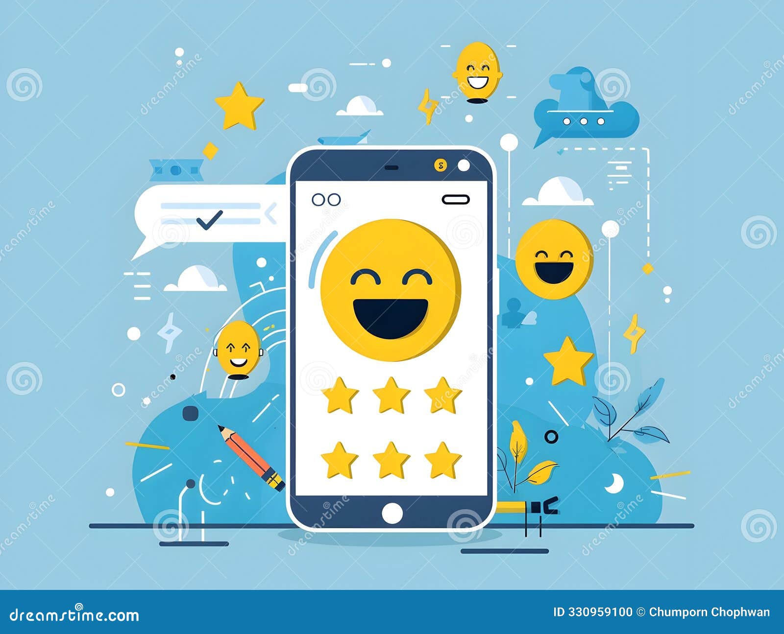 Customer Experience Review Platform with Smiling Face Ratings and Icons ...