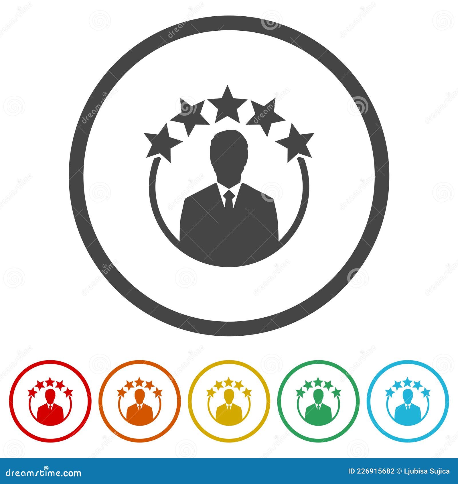 Customer Experience Ring Icon Color Set Stock Vector - Illustration of ...