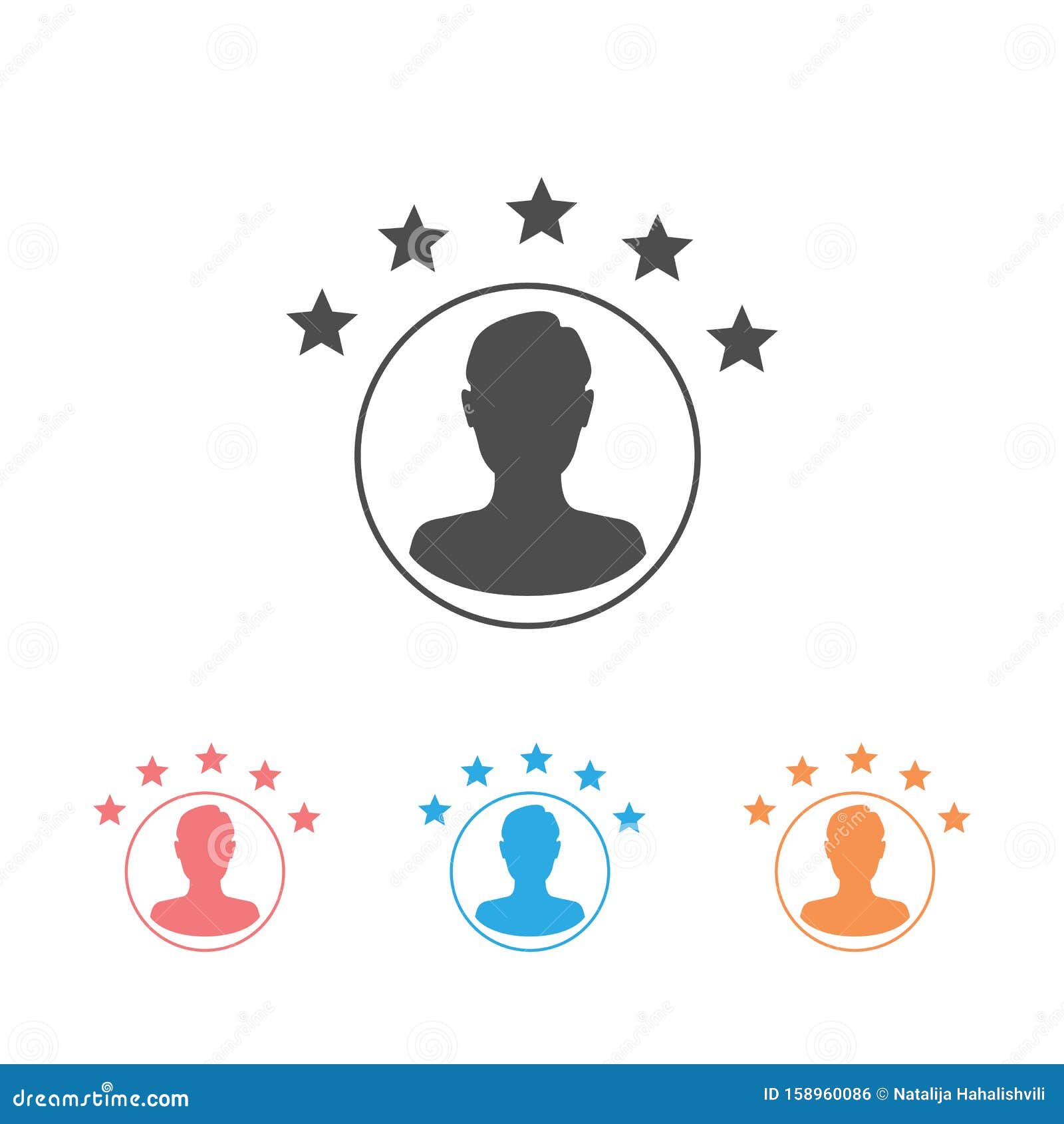 Customer Experience or 5 Star Satisfaction Rating Line Art Vector Icon ... Customer Experience or 5 Star Satisfaction Rating Line Art Vector Icon ...