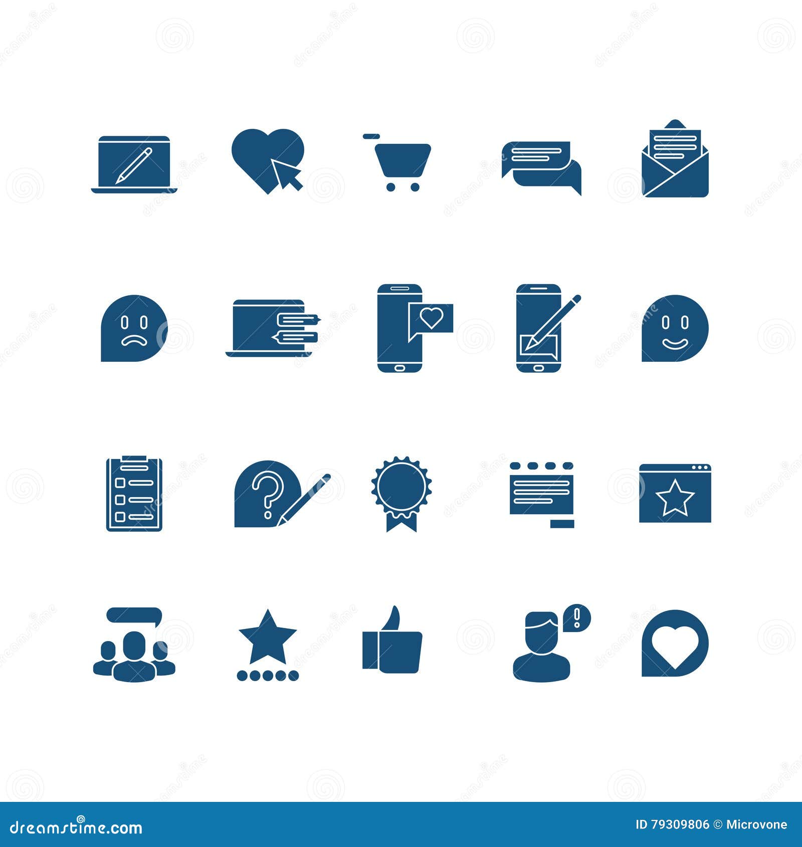 Customer Experience, User Rating, Testimonials Vector Icons Set Stock ...