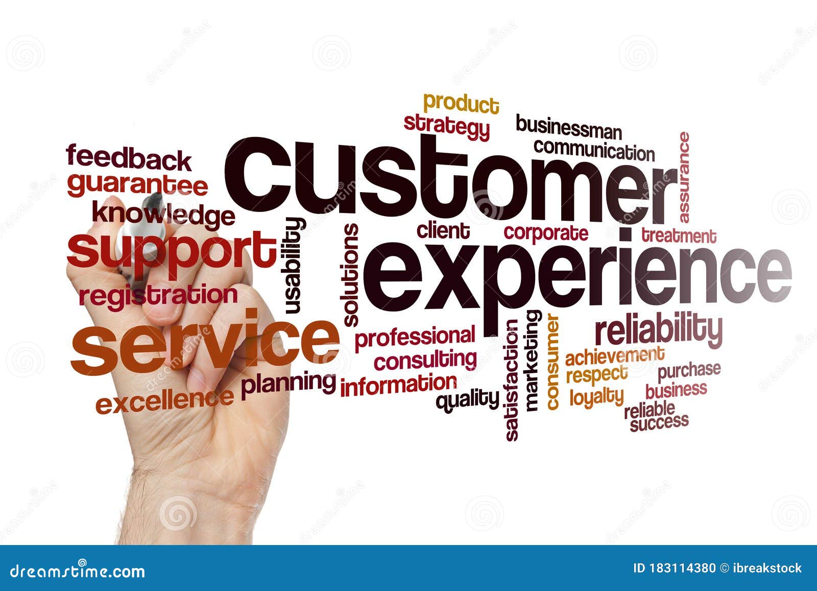 Customer Experience Word Cloud Concept Stock Illustration ...