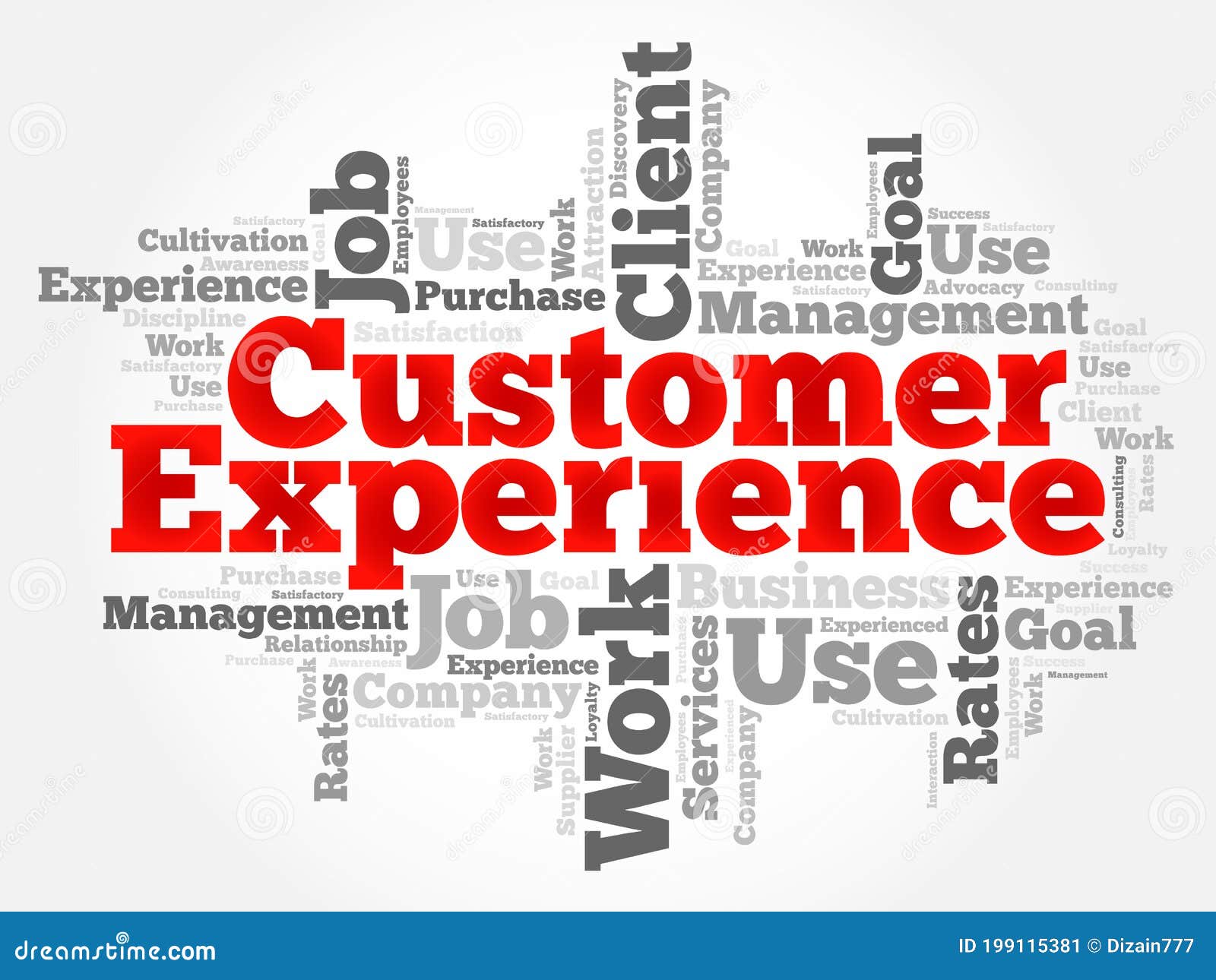 Customer Experience Word Cloud Stock Illustration - Illustration of ...