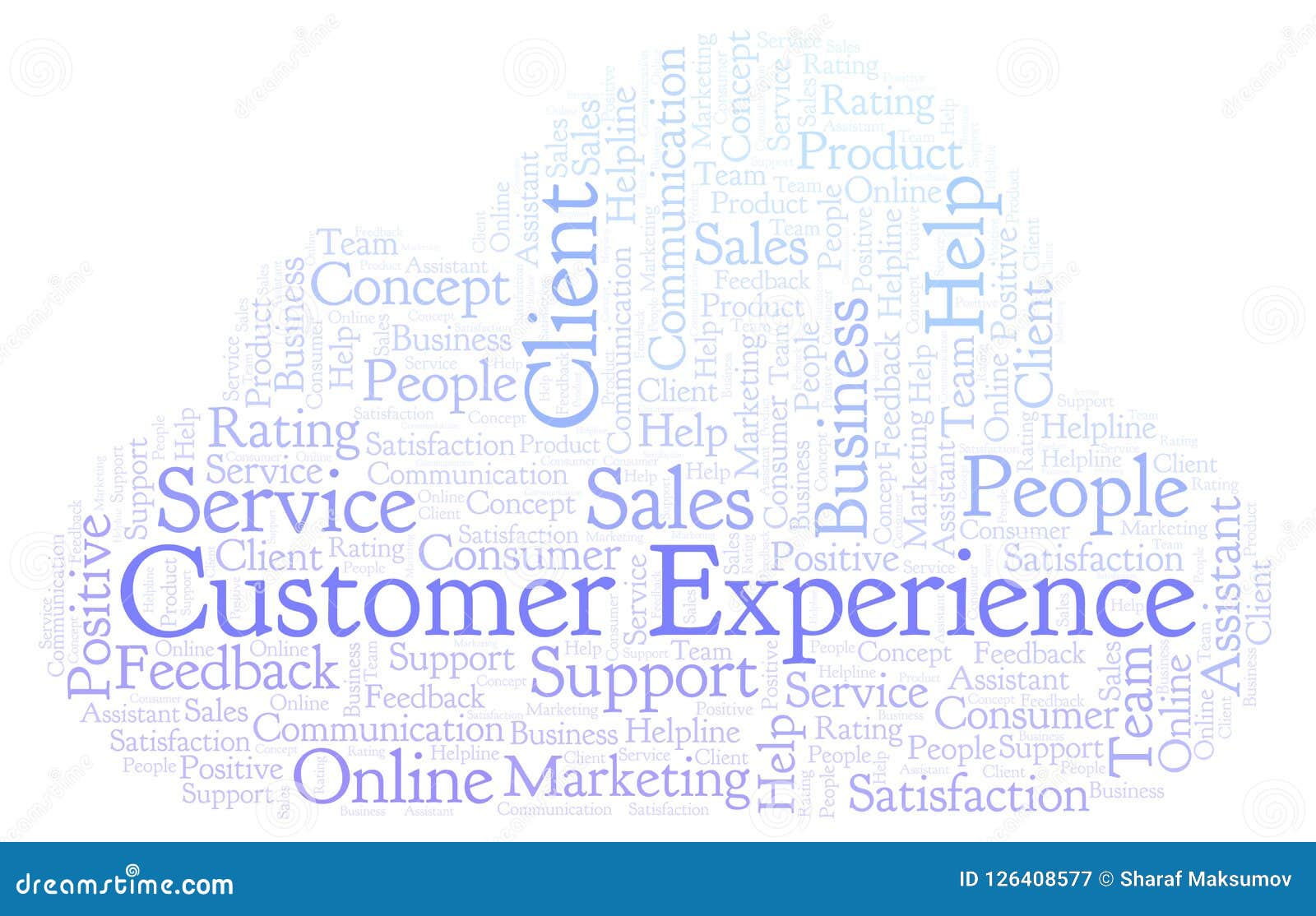 Customer Experience Word Cloud. Stock Illustration - Illustration of ...
