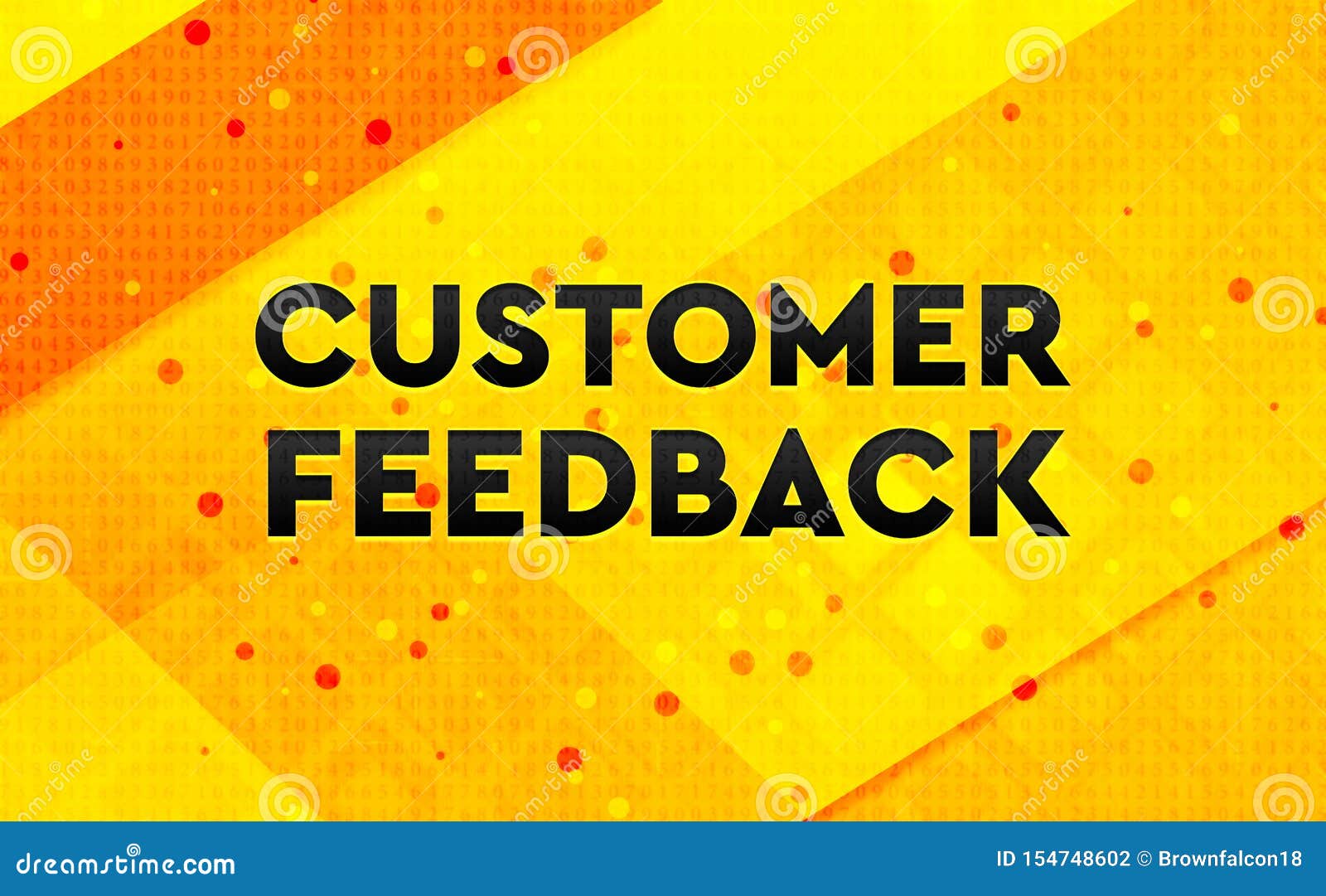 Customer Feedback Abstract Digital Banner Yellow Background Stock ...