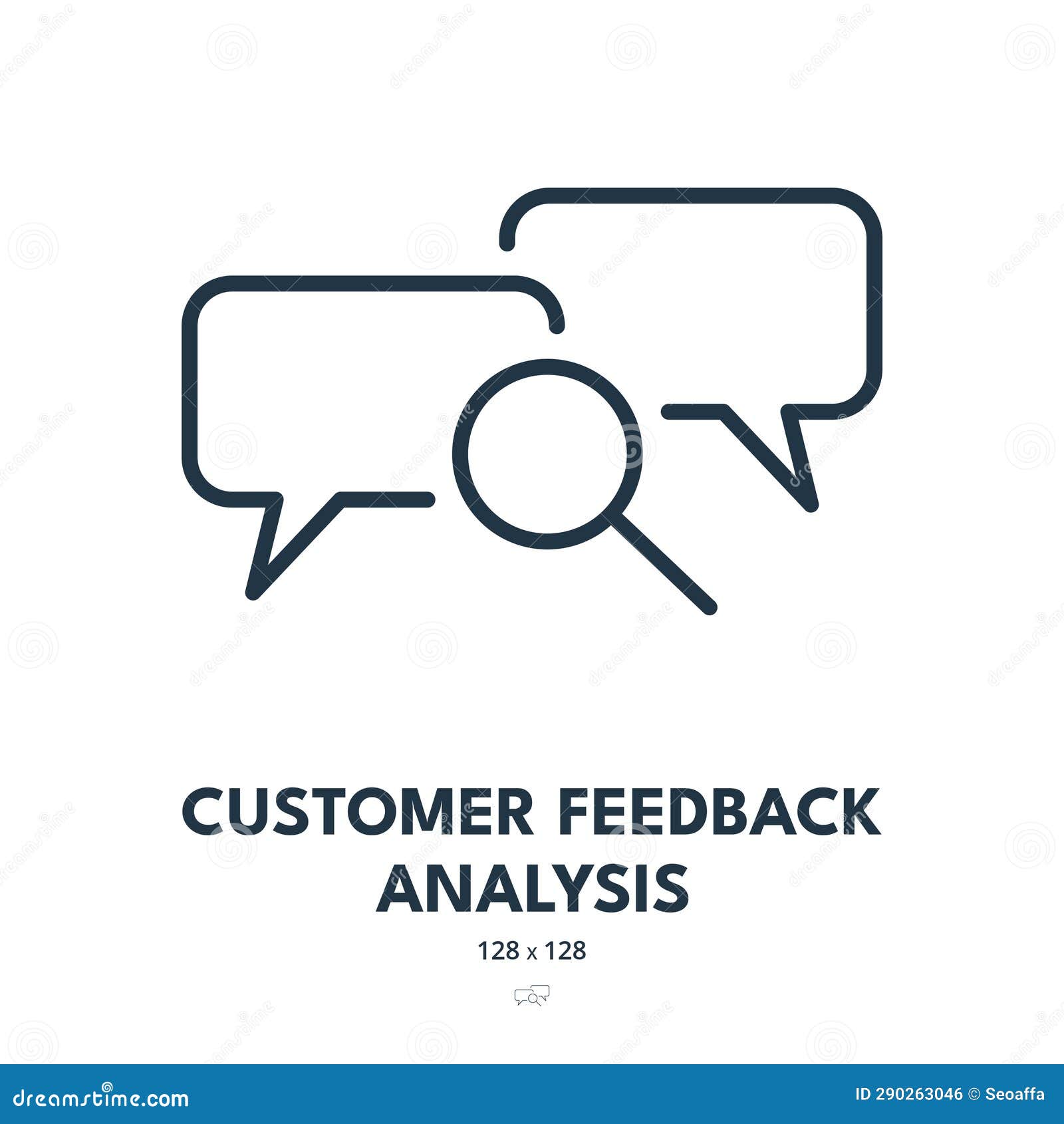 Customer Feedback Analysis Icon. Review, Rating, Opinion. Editable ...