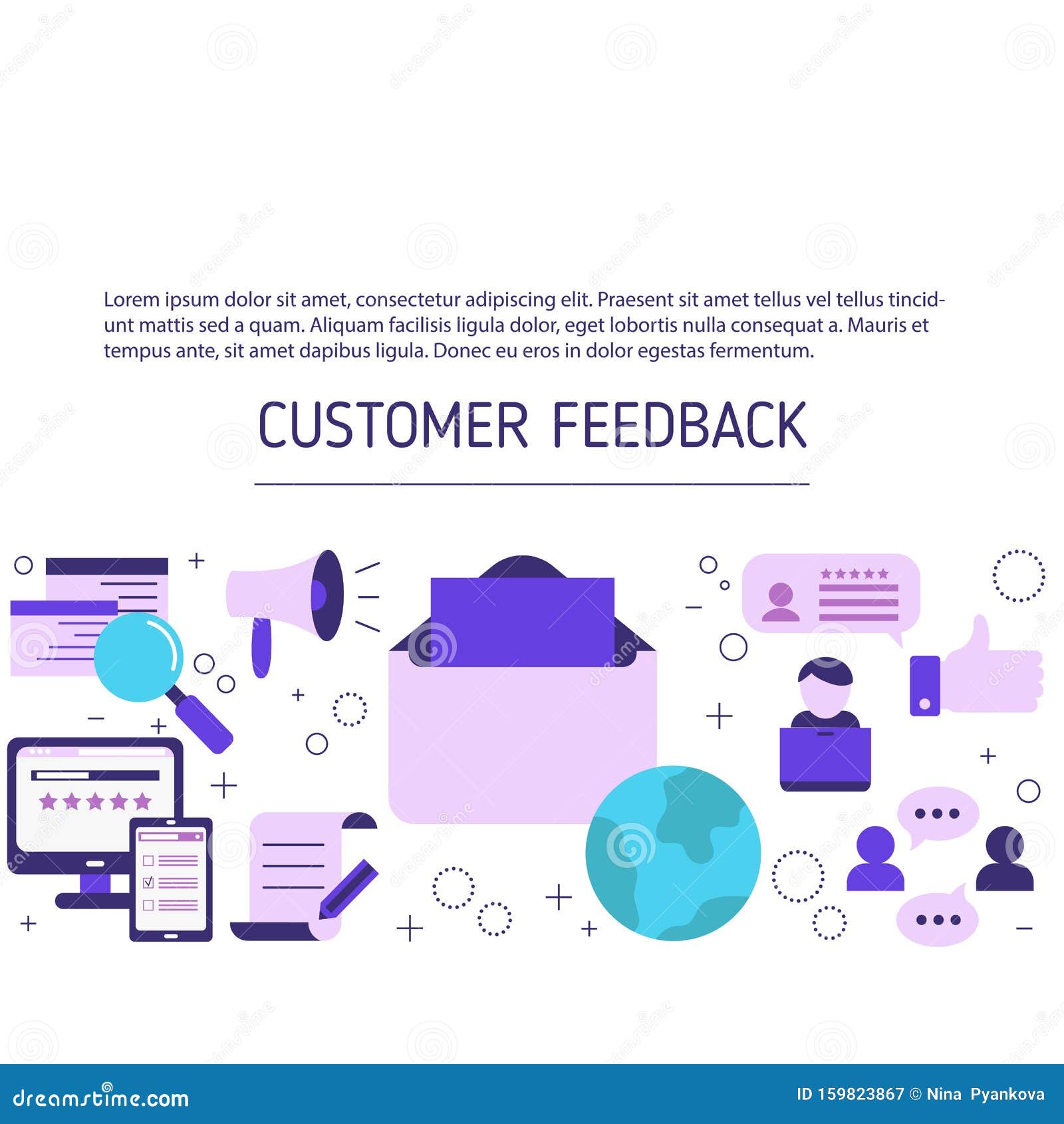 Customer feedback concept stock vector. Illustration of marketing ...