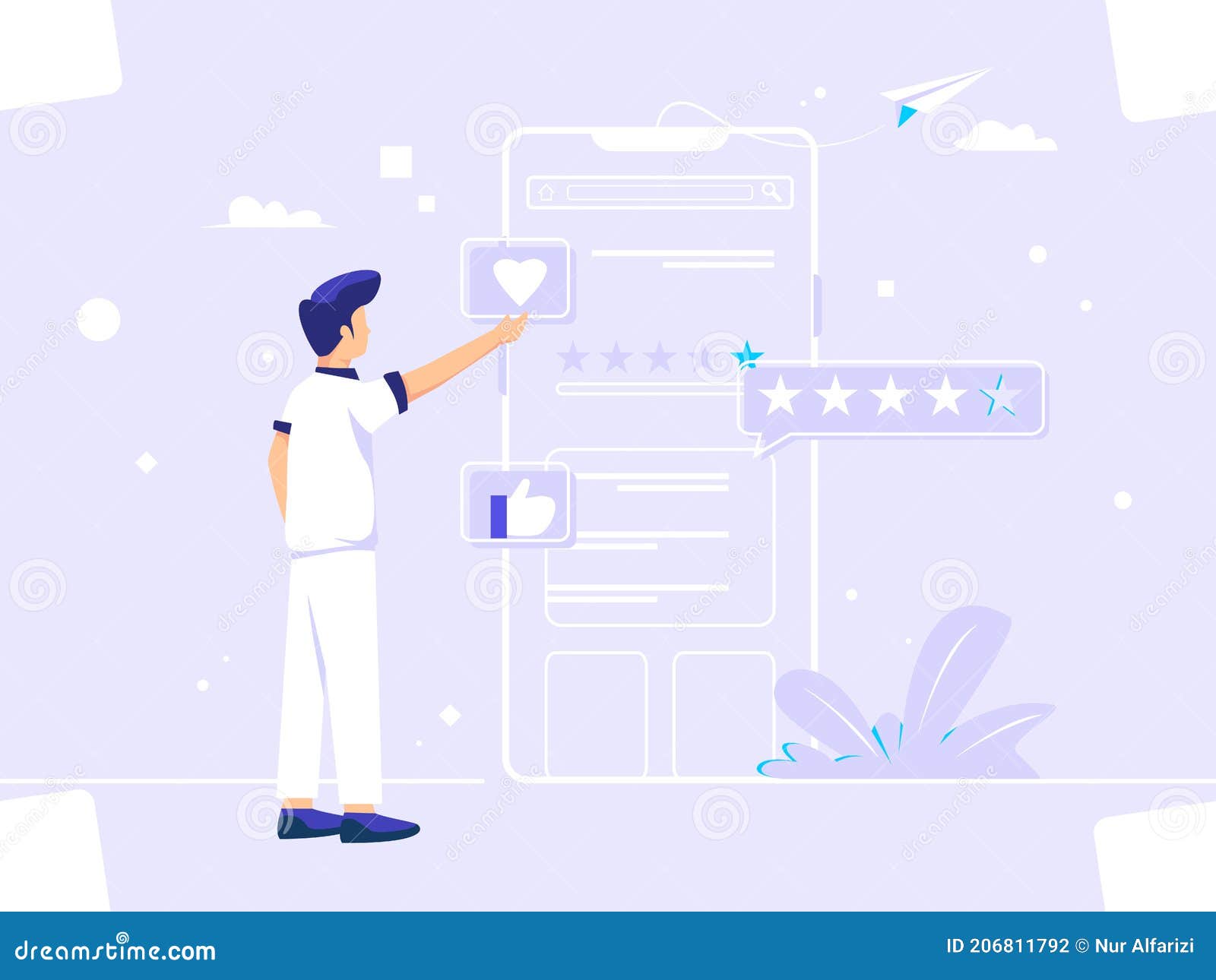 Customer Feedback Concept. People Provide Feedback Via Internet ...