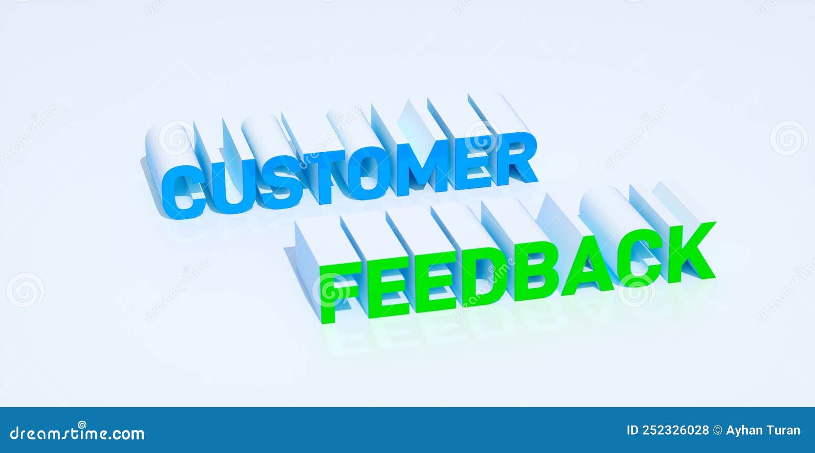 Customer and Feedback 3d Text Stock Illustration - Illustration of ...