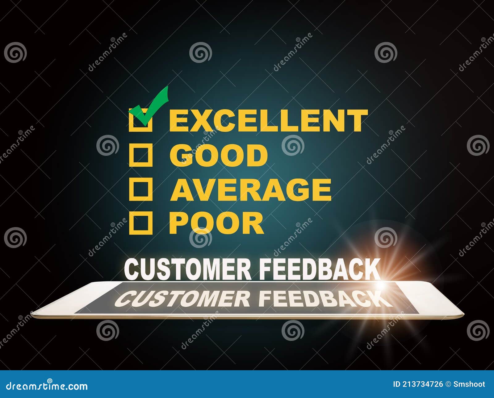 Service Rating Satisfaction Technology Concept and Five Star Review ...