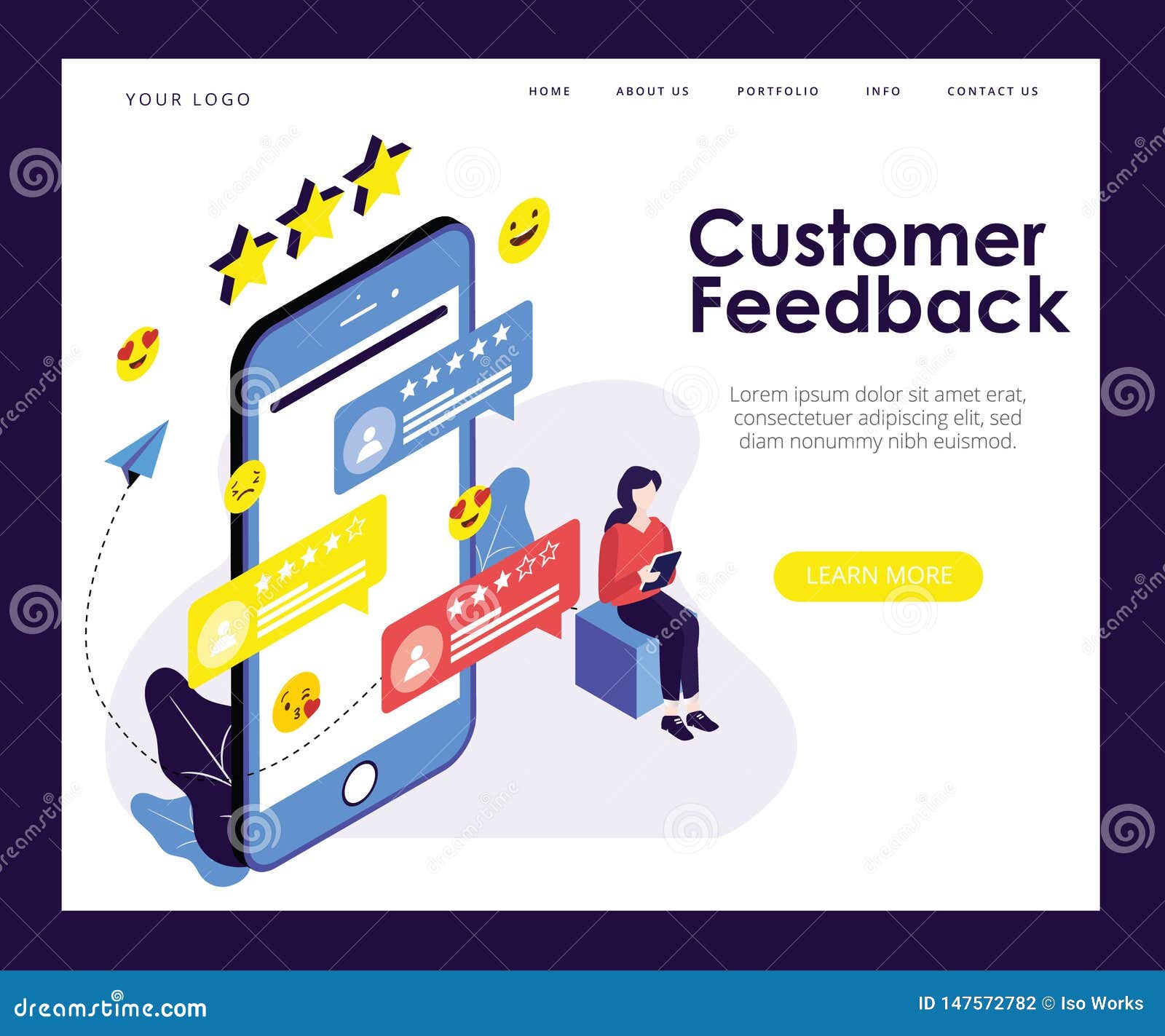 Feedback In Form Of Emotions, Smileys, Emoji Cartoon Vector ...