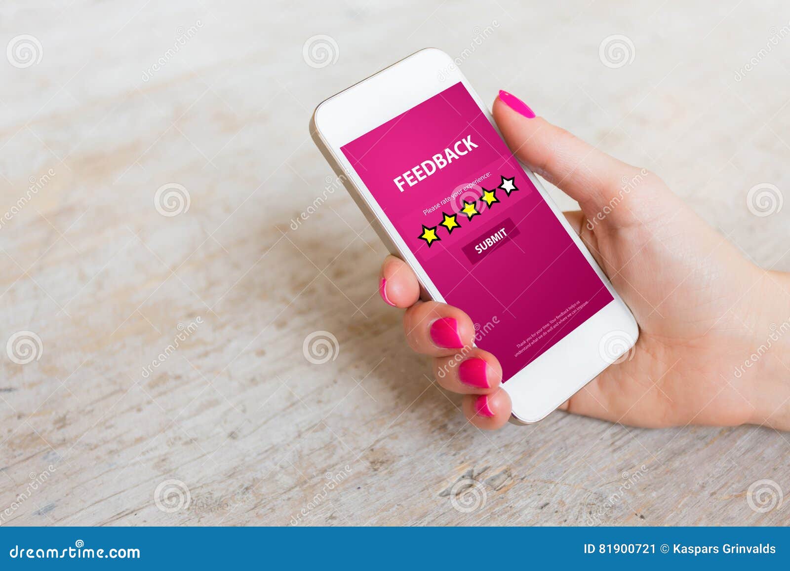 Customer Feedback Form on Mobile Phone Stock Image - Image of iphone ...