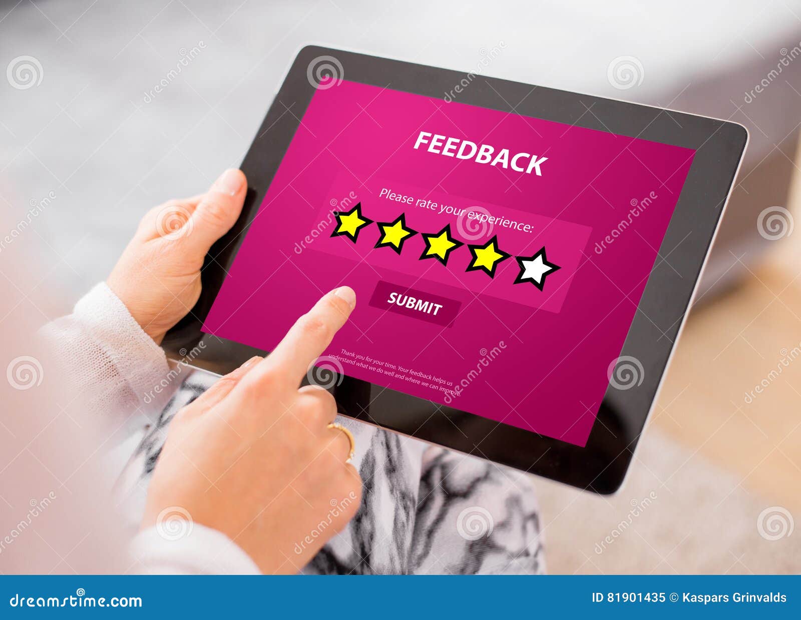 Customer Feedback Form on Tablet Stock Image - Image of ecommerce ...