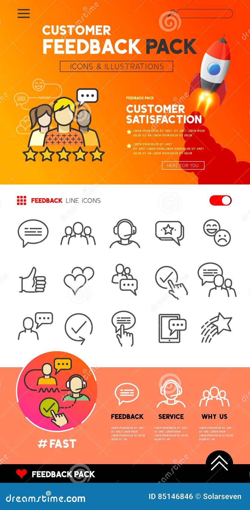 Customer Feedback Icons and Design Stock Vector - Illustration of ...