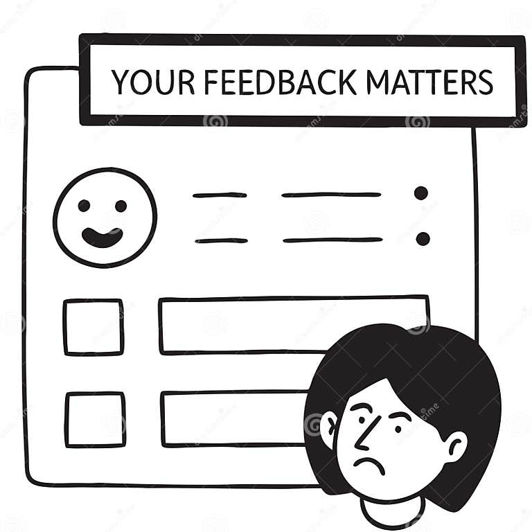 Customer Feedback Importance Illustration with Happy and Sad Faces ...