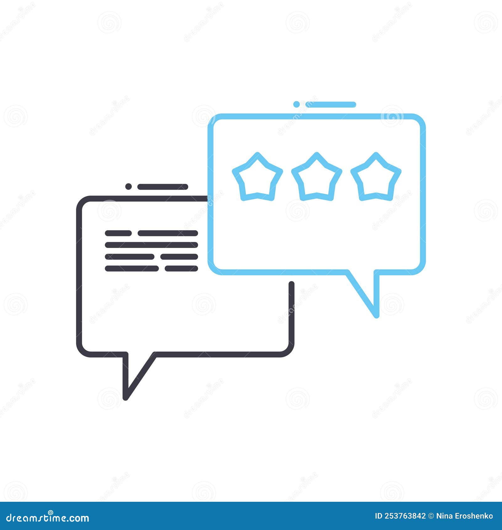 Customer Feedback Line Icon, Outline Symbol, Vector Illustration ...
