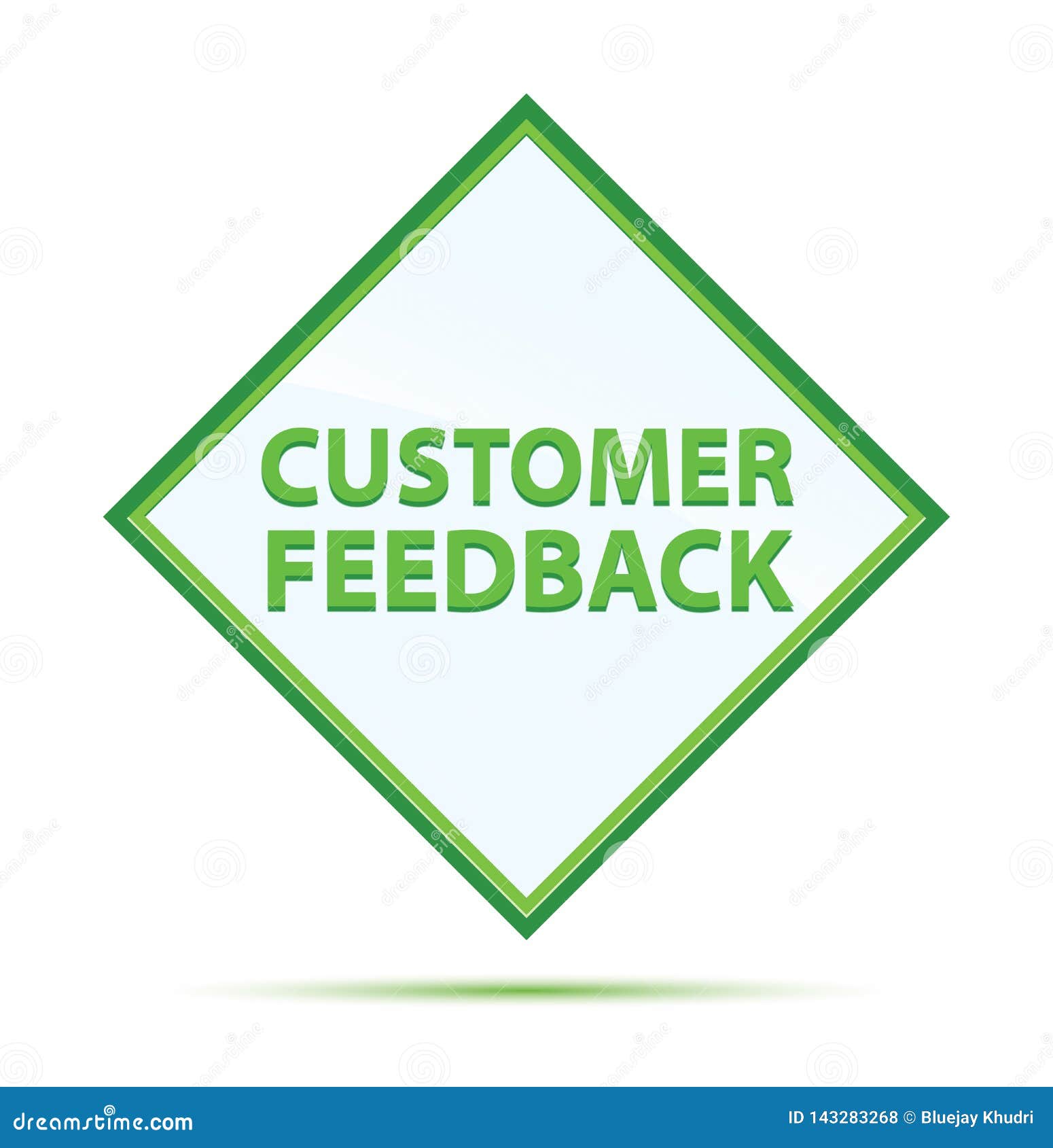 Customer Feedback Modern Abstract Green Diamond Button Stock ...