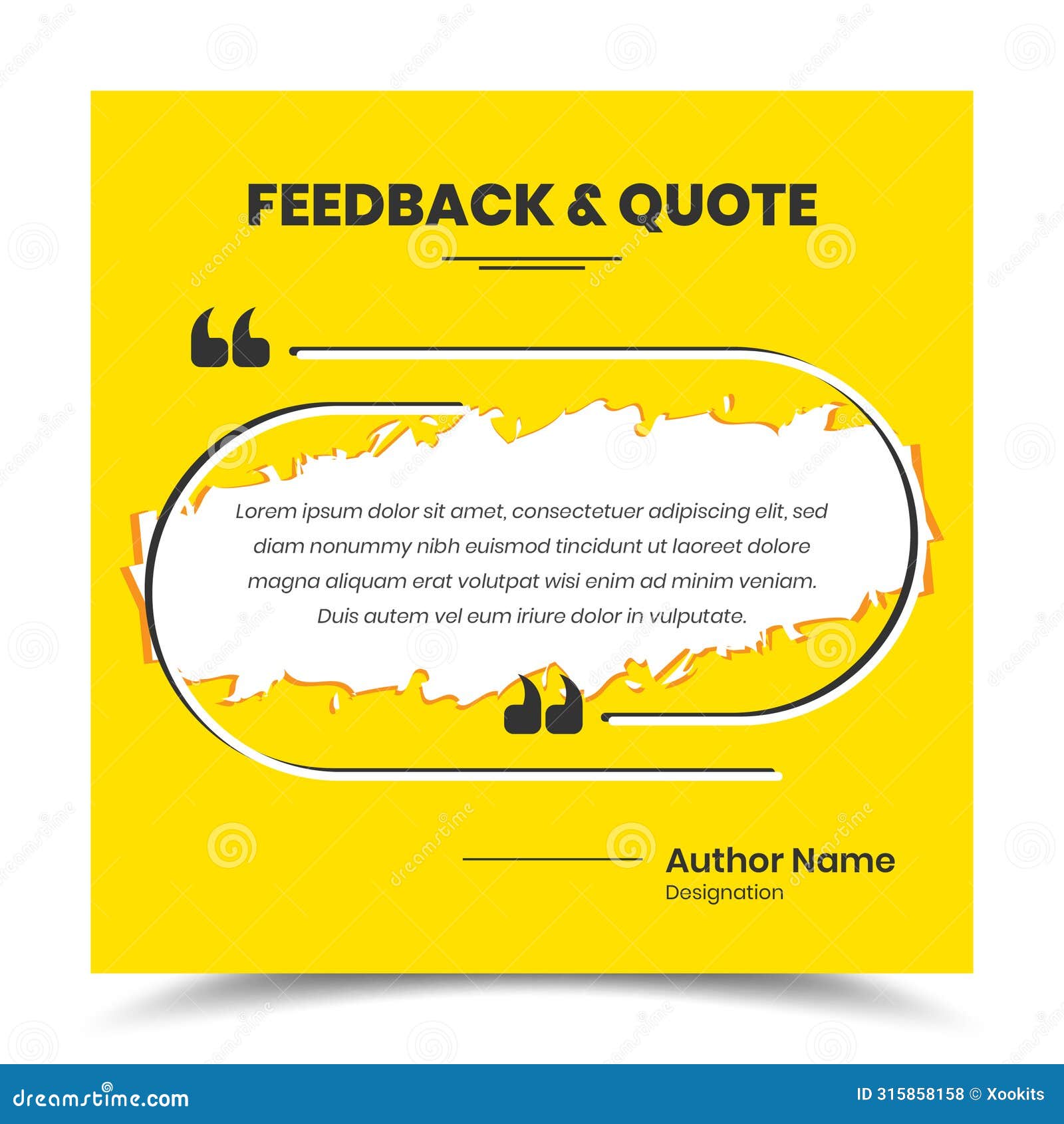 Customer Feedback and Quotation Presentation Abstract Social Media Post ...