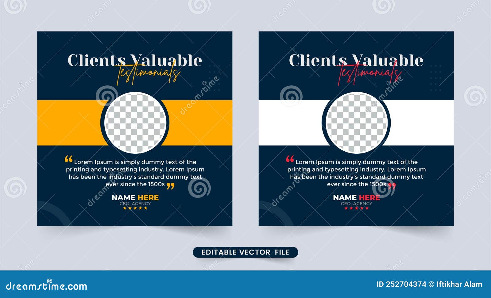 Customer Feedback Review or Testimonial Layout Section Vector. Customer ...