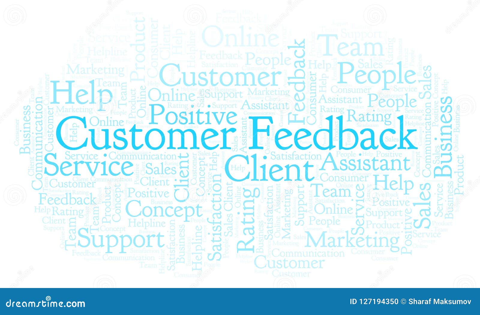 Customer Feedback Word Cloud. Stock Illustration - Illustration of ...