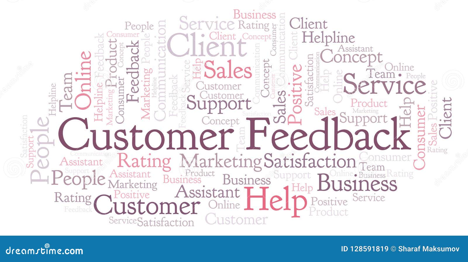 Customer Feedback Word Cloud. Stock Illustration - Illustration of text ...