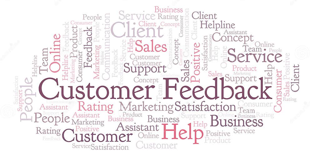 Customer Feedback Word Cloud. Stock Illustration - Illustration of text ...