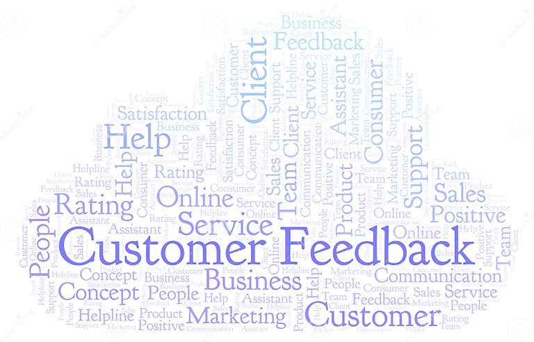 Customer Feedback Word Cloud. Stock Illustration - Illustration of ...
