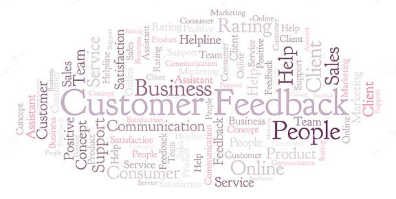 Customer Feedback Word Cloud. Stock Illustration - Illustration of ...