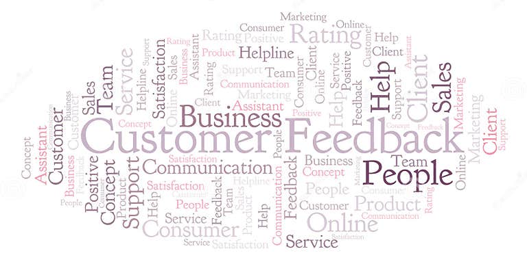 Customer Feedback Word Cloud. Stock Illustration - Illustration of ...